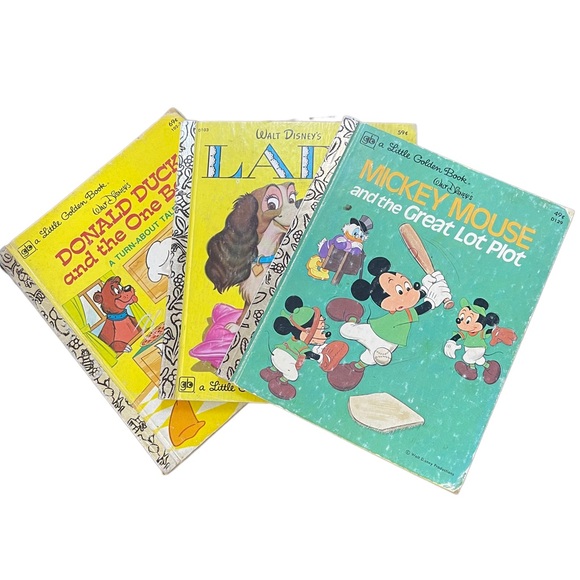 Vintage | Toys | Vintage Little Golden Books Disney Bundle Lady And ...